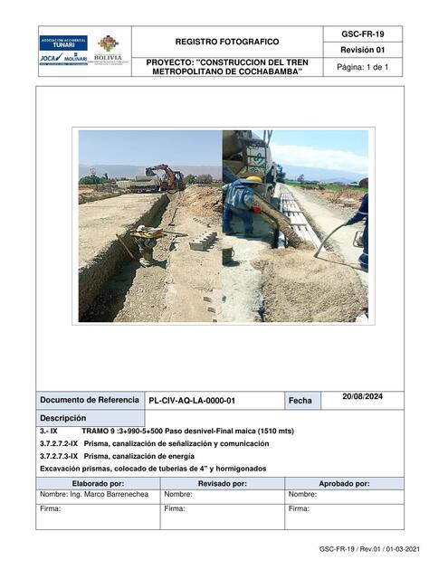 GSC FR 19 Rev01 Registro Fotografico Prismas | Victor Hugo Fernandez | uDocz