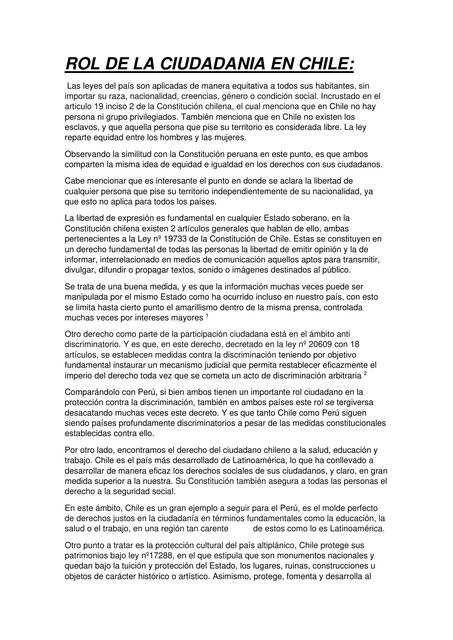ROL DE LA CIUDADANIA EN CHILE | Manuel | uDocz