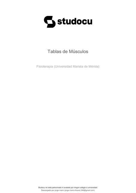 tablas de musculos | jorge | uDocz