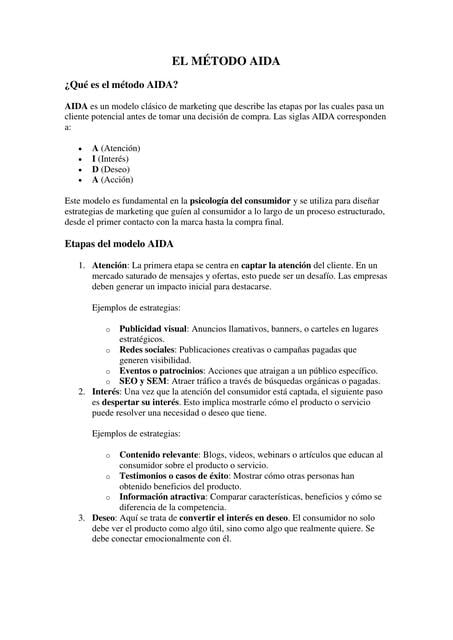 EL MÉTODO AIDA | felix trinidad | uDocz