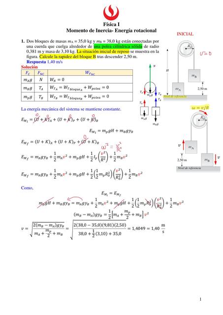Ejercicios de Momento de inercia SOLUCIÓN | Wilmer | uDocz