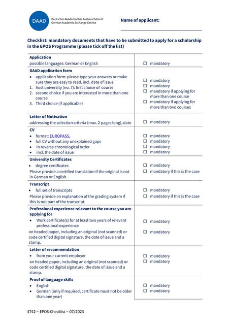DAAD application form | Elvis Ariel | uDocz