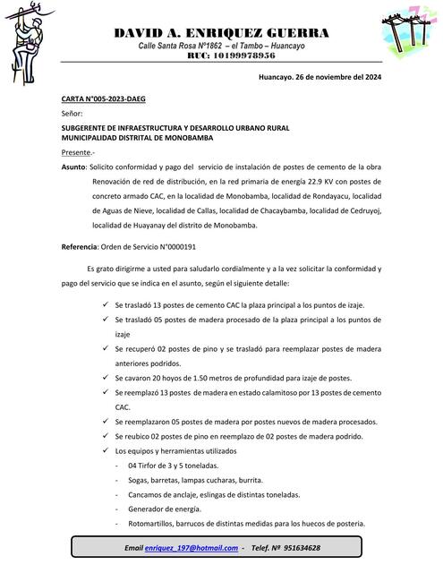 INFORME MONO OS 191 1 | Jhonn Palacios | uDocz