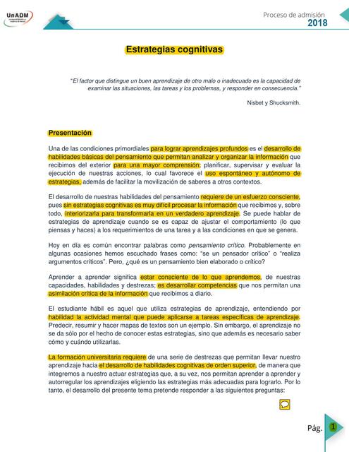 estrategias cognitivas sesion 3 | Yeimi | uDocz