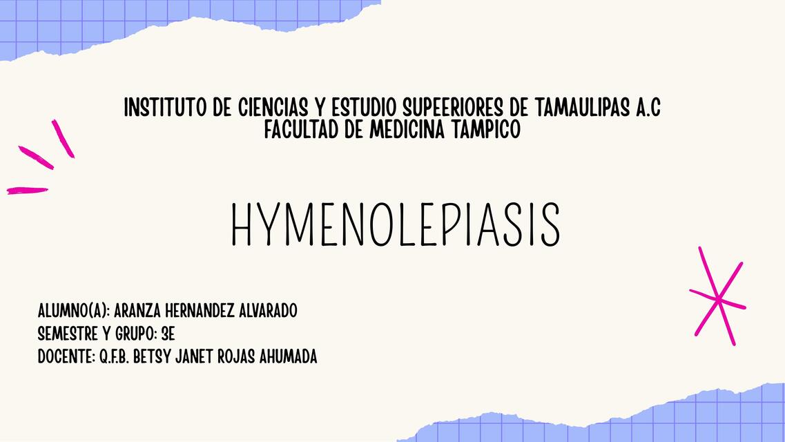 HYMENOLEPIASIS PPTT | ARANZA HERNANDEZ ALVARADO | uDocz
