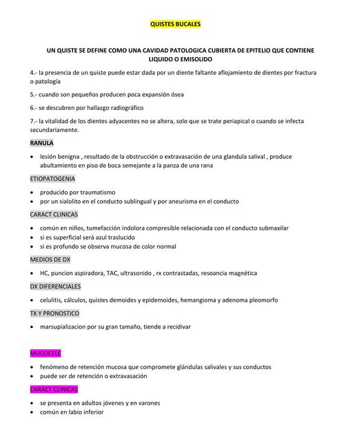 Quistes Bucales Guia Torres Velazquez Sarai Udocz