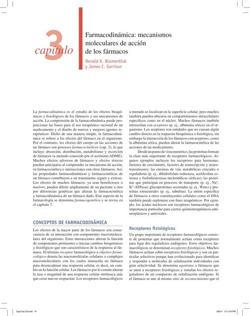 Farmacodinamica - Farmacología Goodman Gilman | Celeste Codutti | uDocz