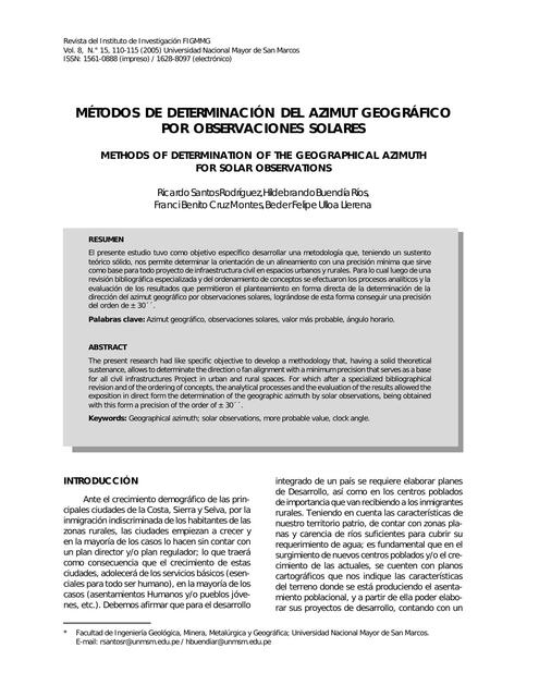 DETERMINACION DE ACIMUT | VICTOR SAUL | uDocz