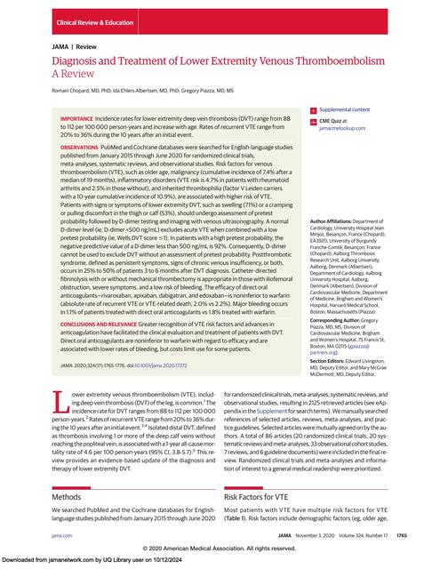 Diagnosis and Treatment of Lower Extremity Venous | YJ | uDocz