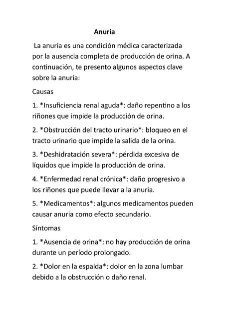 Anuria | Aura Ester Peréz Rada | uDocz