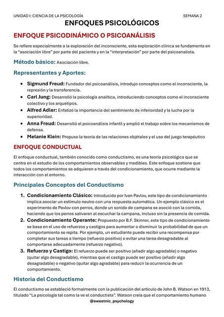 Enfoques Psicológicos y métodos de investigación | sweetnic_psychology | uDocz