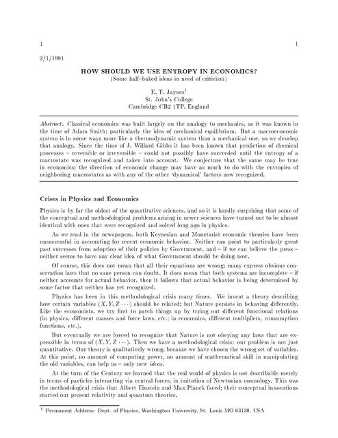 Economics , Entropy | HackerNews | uDocz