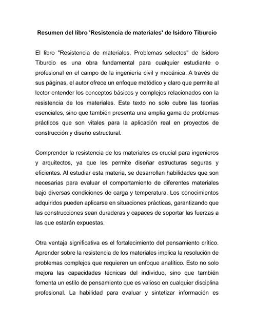 Resumen del libro Resistencia de materiales de Isidoro Tiburcio | Actualidad Construcción civil ...