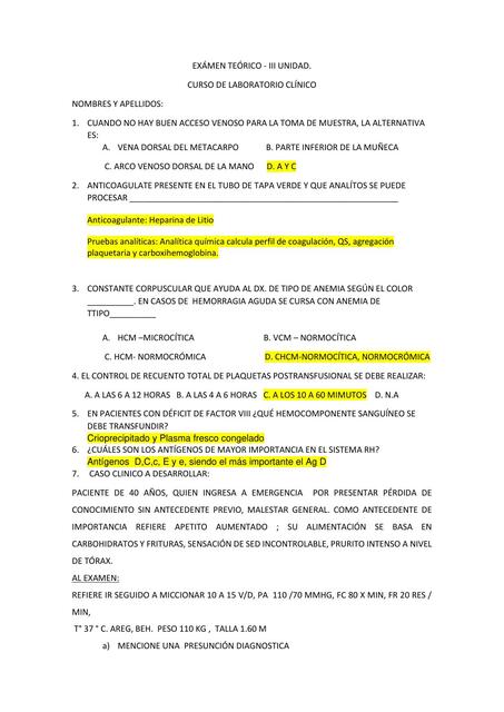 EXÁMEN TEÓRICO III UNIDAD | Grady | uDocz