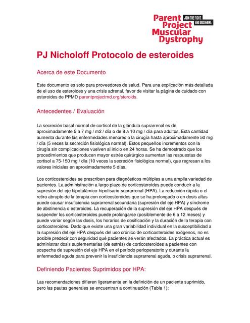 PJ Nicholoff Steroid Protocol Spanish v02 | Ricardo Medina | uDocz