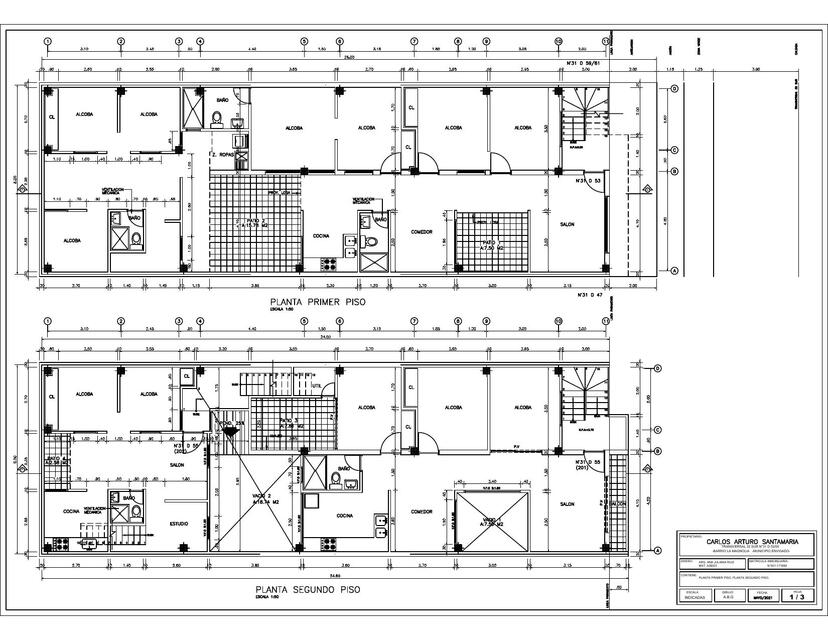 CARLOS ARTURO ARQUITECTONICO PLANO 1 DE 3 Model | William Sanchez Maya | uDocz