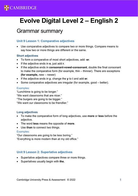 Unit 9 E2 Grammar | Edgard | uDocz