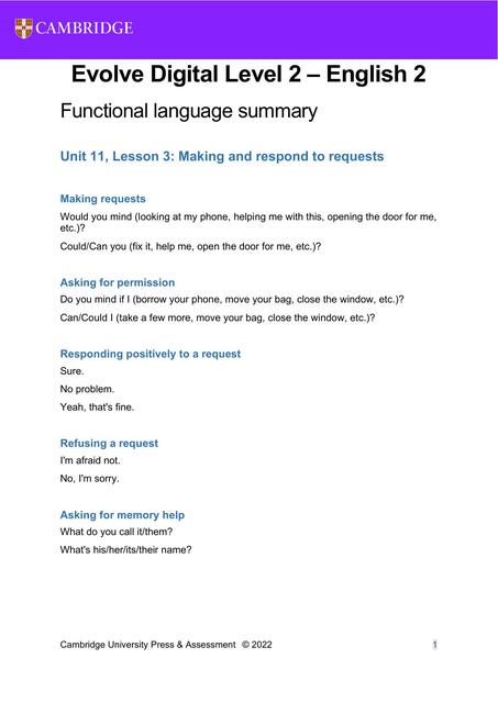 Unit 11 E2 Functional language | Edgard | uDocz
