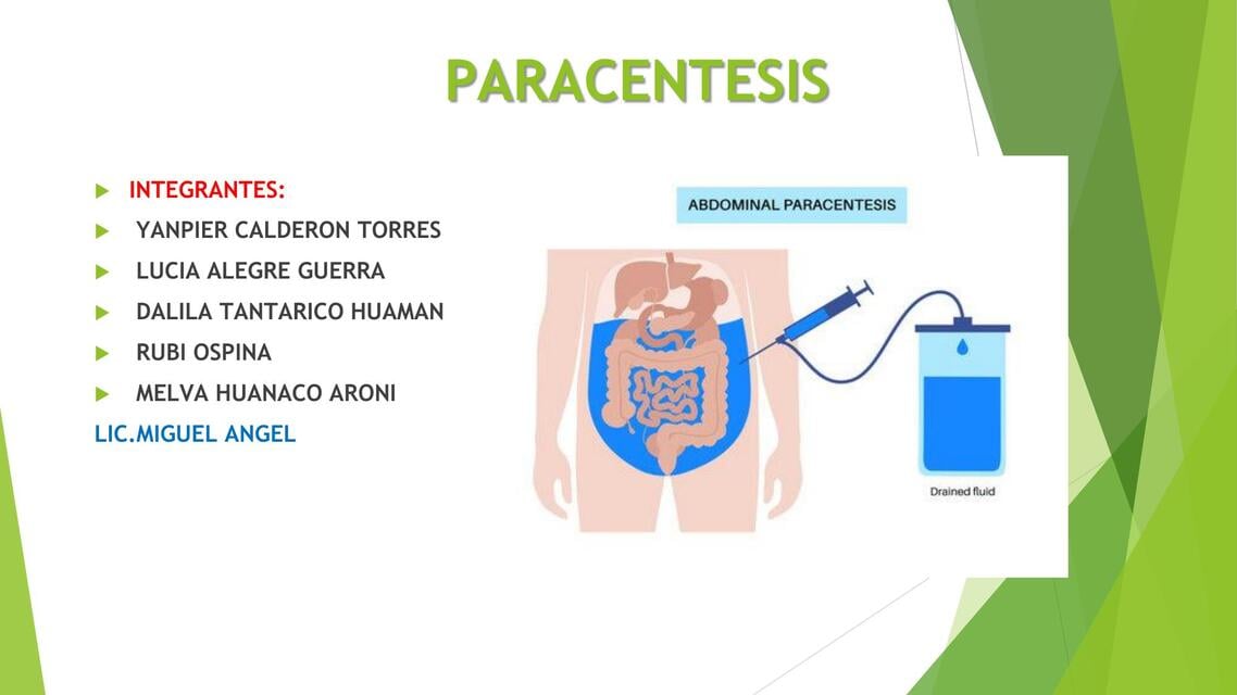 Flashcards de PARACENTESIS 1 | Por Yanpier | uDocz