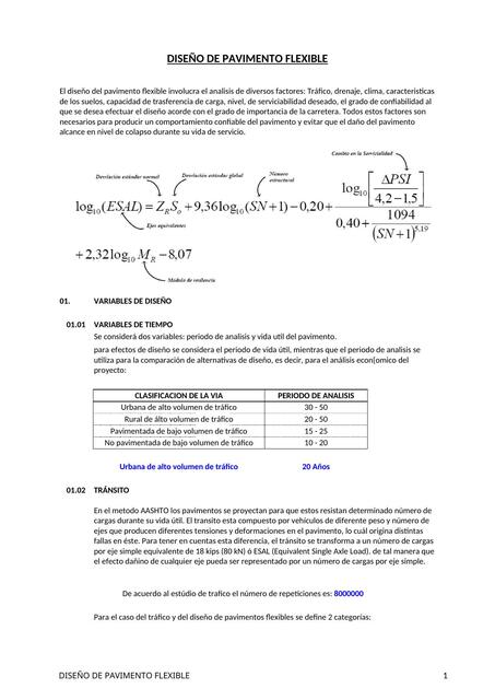 DISEÑO DE PAVIMENTOS FLEXIBLES | Wamo | uDocz