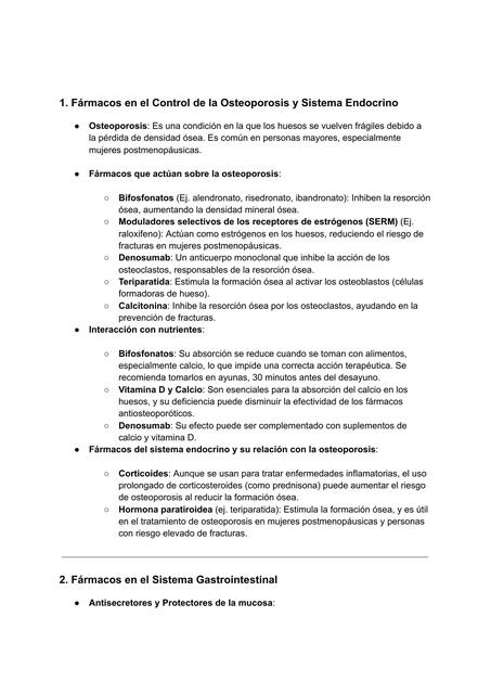 Resumen Fármaco | Yael | uDocz