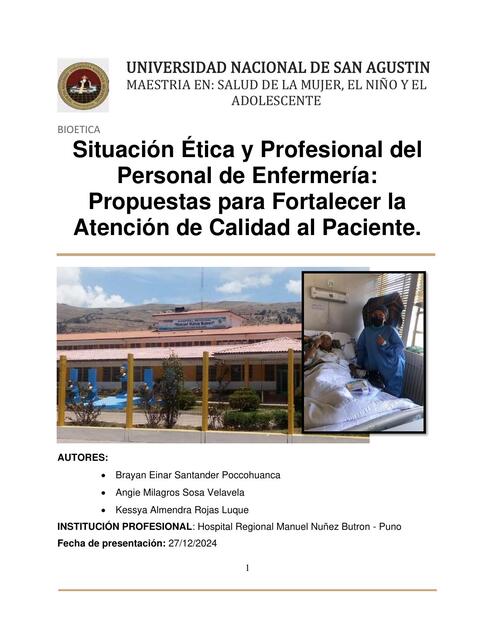 Informe BIOETICA W | angie sosa | uDocz