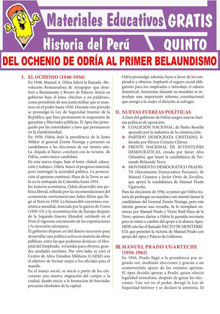 Del Ochenio de Odría al Primer Belaundismo para Qu | Astrid Daniela ...