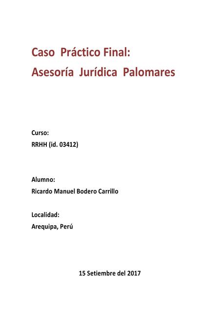 Caso Practico Final RRHH id | Ricardo Manuel Bodero Carrillo | uDocz