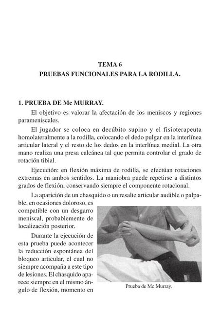 Guía Pruebas Funcionales para las Rodillas | Stehfany | uDocz