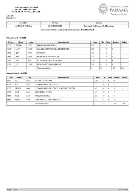 notas actual | Emy pinto | uDocz