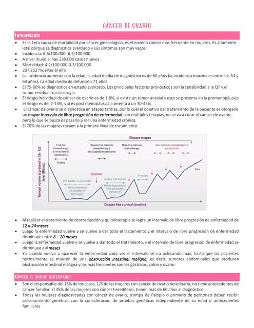 Flashcards de Cáncer de ovario | Por Macarena Gutierrez | uDocz
