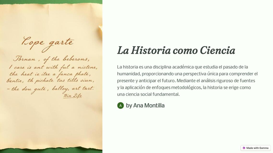 La Historia como Ciencia | yoelis | uDocz