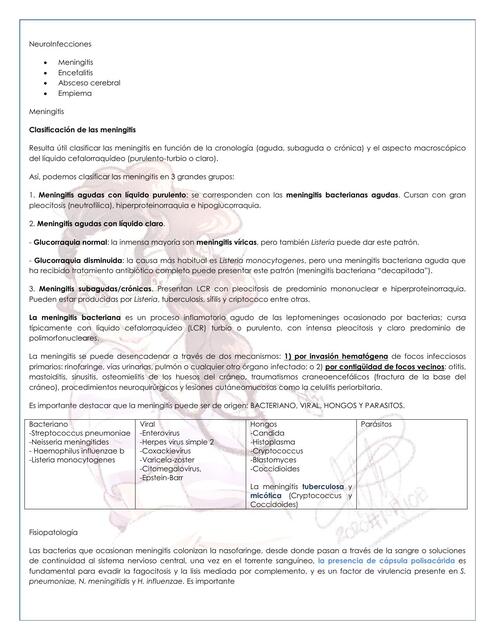 Neuroinfecciones | Maria | uDocz