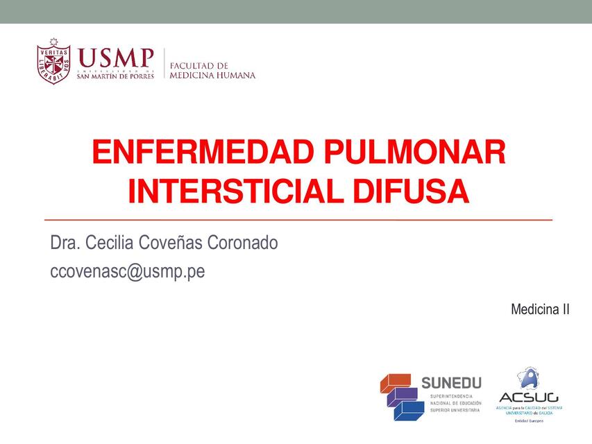 Enfermedad pulmonar intersticial difusaEPID | Mizonamédica | uDocz