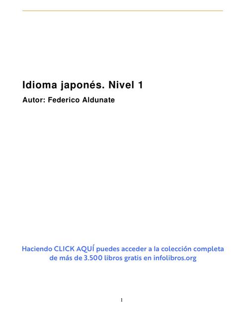 5 Idioma japonés Nivel 1 autor Federico Aldunate | Monserrat Solis | uDocz