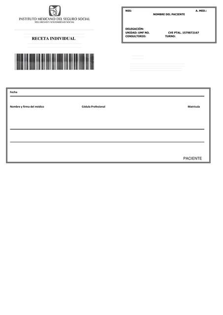 receta imss editable | Steph | uDocz