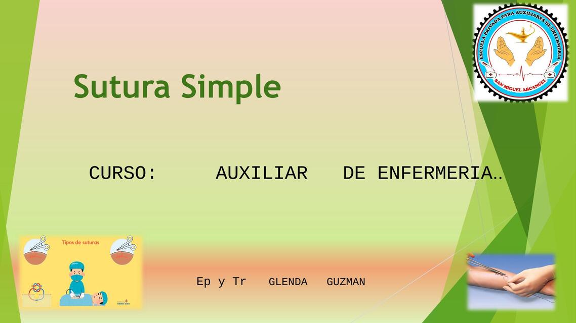 Sutura simple | >Glenda | uDocz