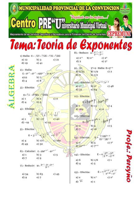 Teoria de exponentes | Damaris Mollinedo | uDocz