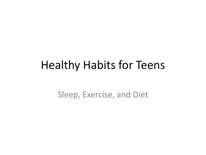 Healthy Habits Presentation | Daiver Alejandro | uDocz