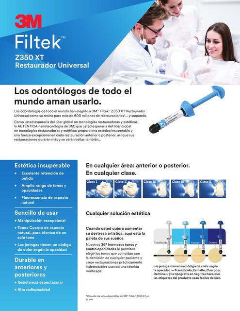 Filtek Z350 XT EverywhereAnywhere SS LA SP | Apolo Daniel | uDocz