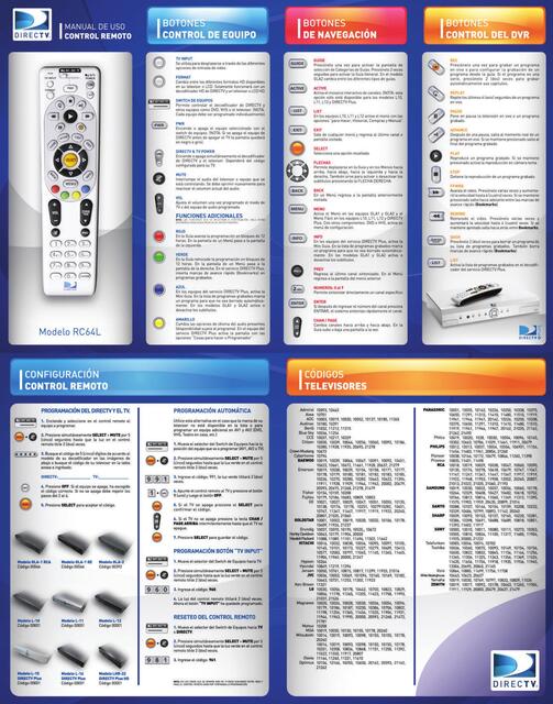 Manual de uso Control remoto RC64 | Mauricio | uDocz
