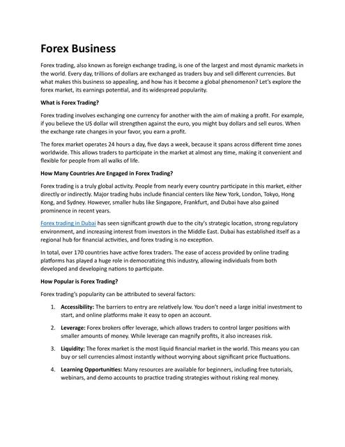 Forex Business | benard | uDocz