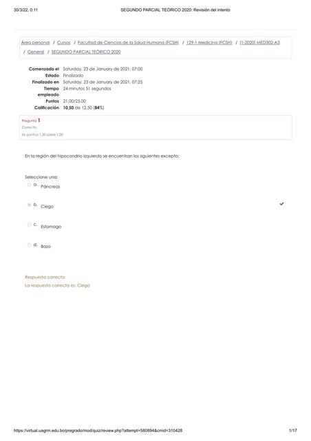 Flashcards de SEGUNDO PARCIAL TEÓRICO Revisión del intento | Por Neysa Carol | uDocz