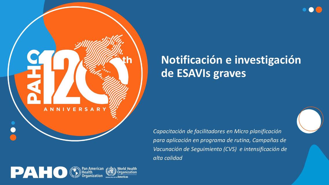 PPT17 Notificacion e investigacion de ESAVI graves | Ismael Torres | uDocz