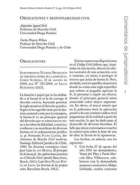 Teoría de las obligaciones y derecho civil en Chile | uDocz
