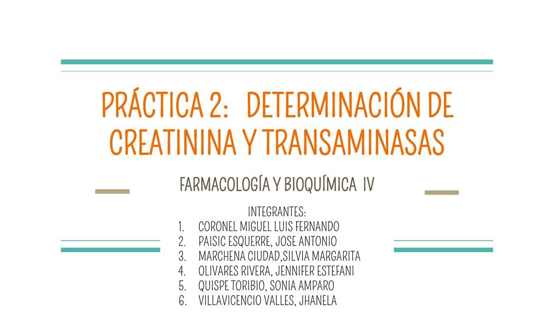FARMACO PRACTICA 2 TRANSAMINASAS | Sonia | uDocz