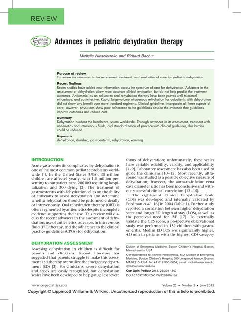 Advances in pediatric dehydration therapy | Romeo | uDocz
