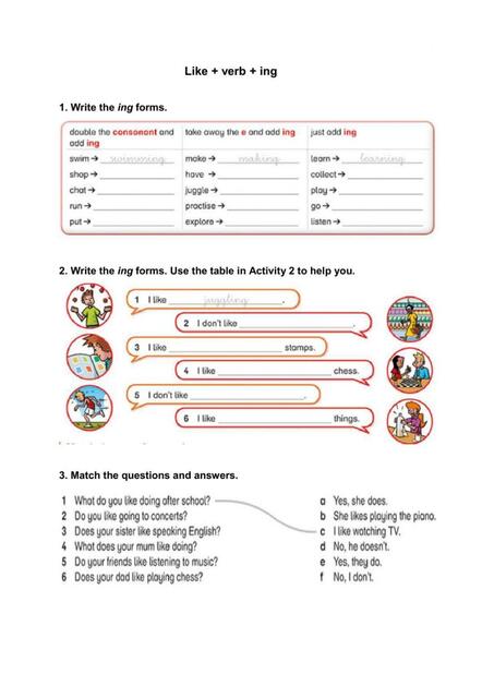 Recurso S30 Like Verb Ing 1 | Dai | uDocz