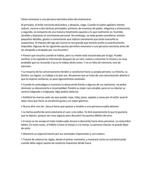 CÓMO RECONOCER A UN NARCISISTA ANTES DE ENAMORARSE | Giselle M. Suarez ...