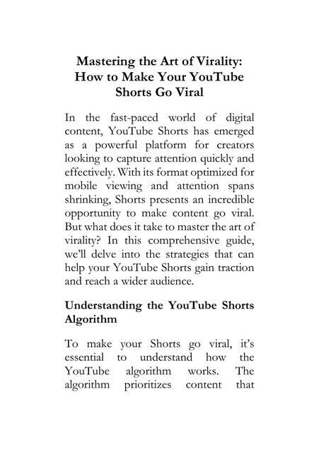 Mastering the Art of Virality How to Make Your You | Hector Jayat | uDocz